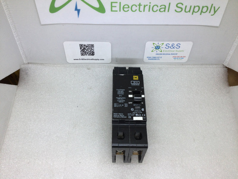 Square D Edb24030 30 Amp 480 Volt 2 Pole Circuit Breaker