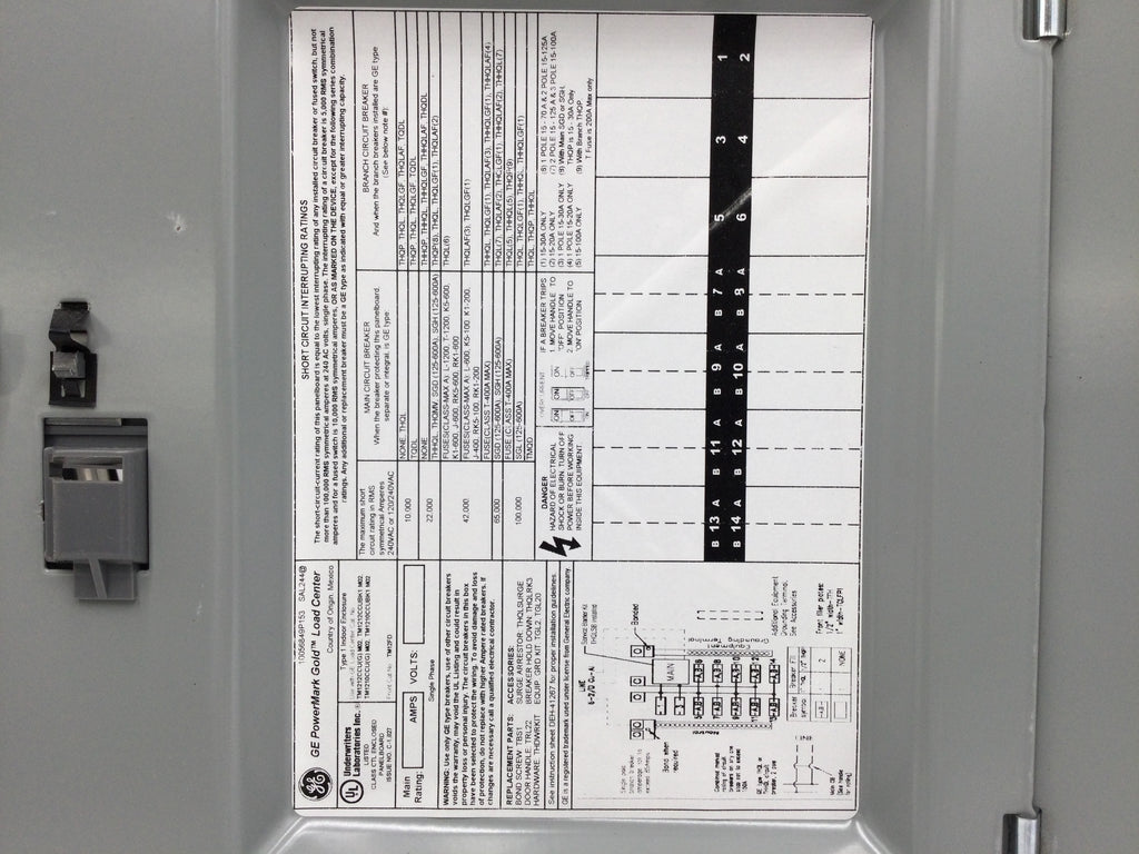 General Electric TM12FD PowerMark Gold 125 Amp 24 Space 120/240V Load