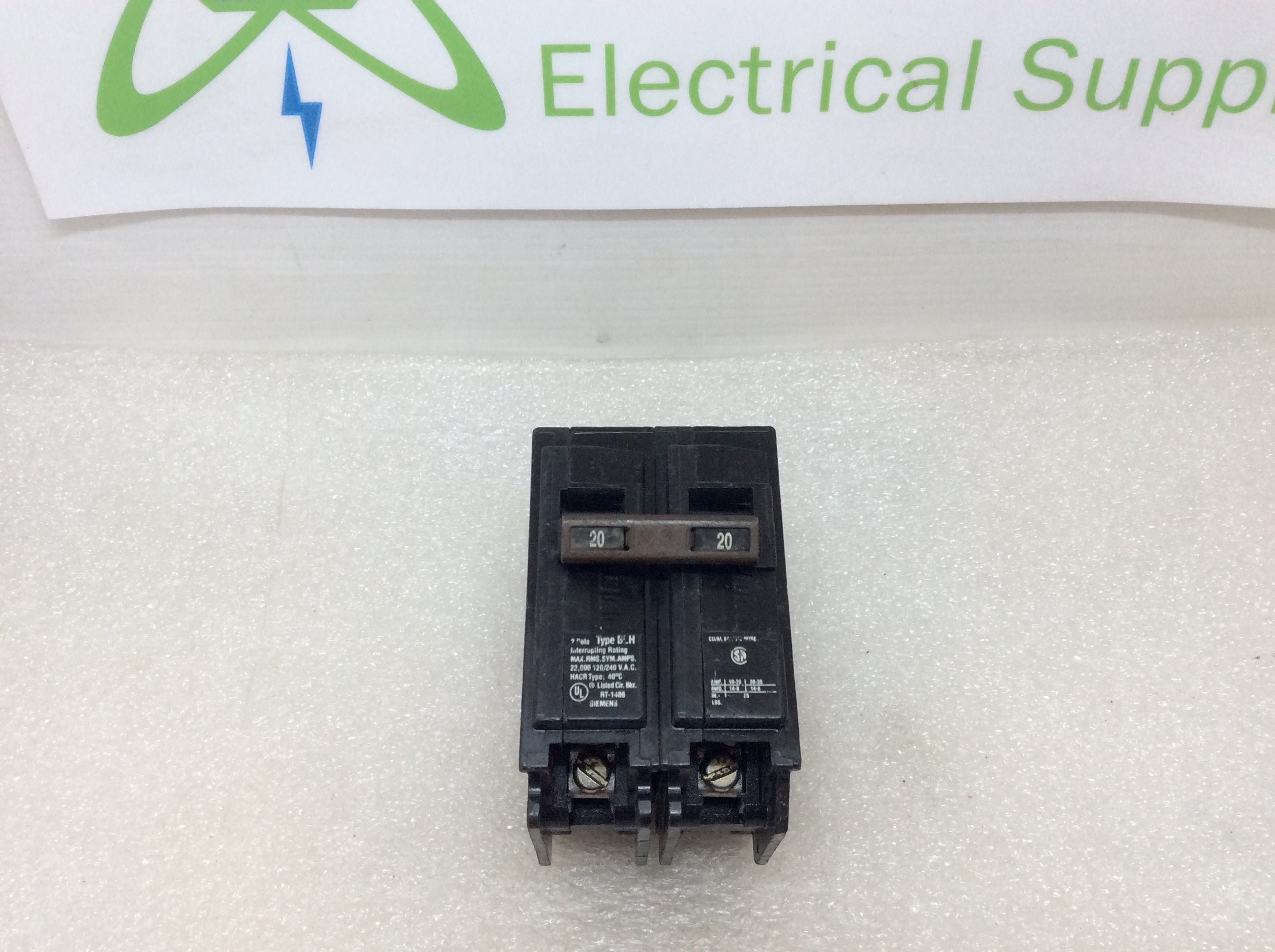 Siemens B220H Type BLH 2 Pole 20 Amp 120/240v Circuit Breaker