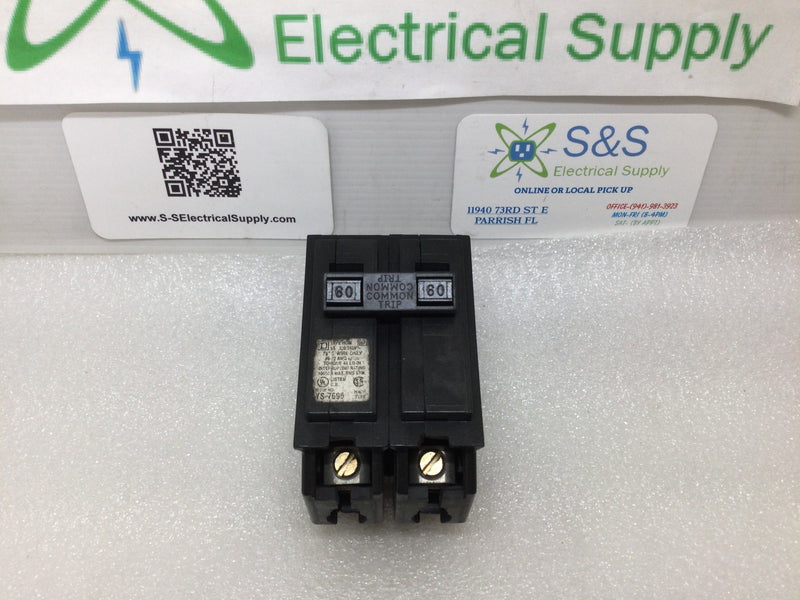 Square D HOM260 2 Pole 60 Amp 120/240V 10ka Type HOM Circuit Breaker