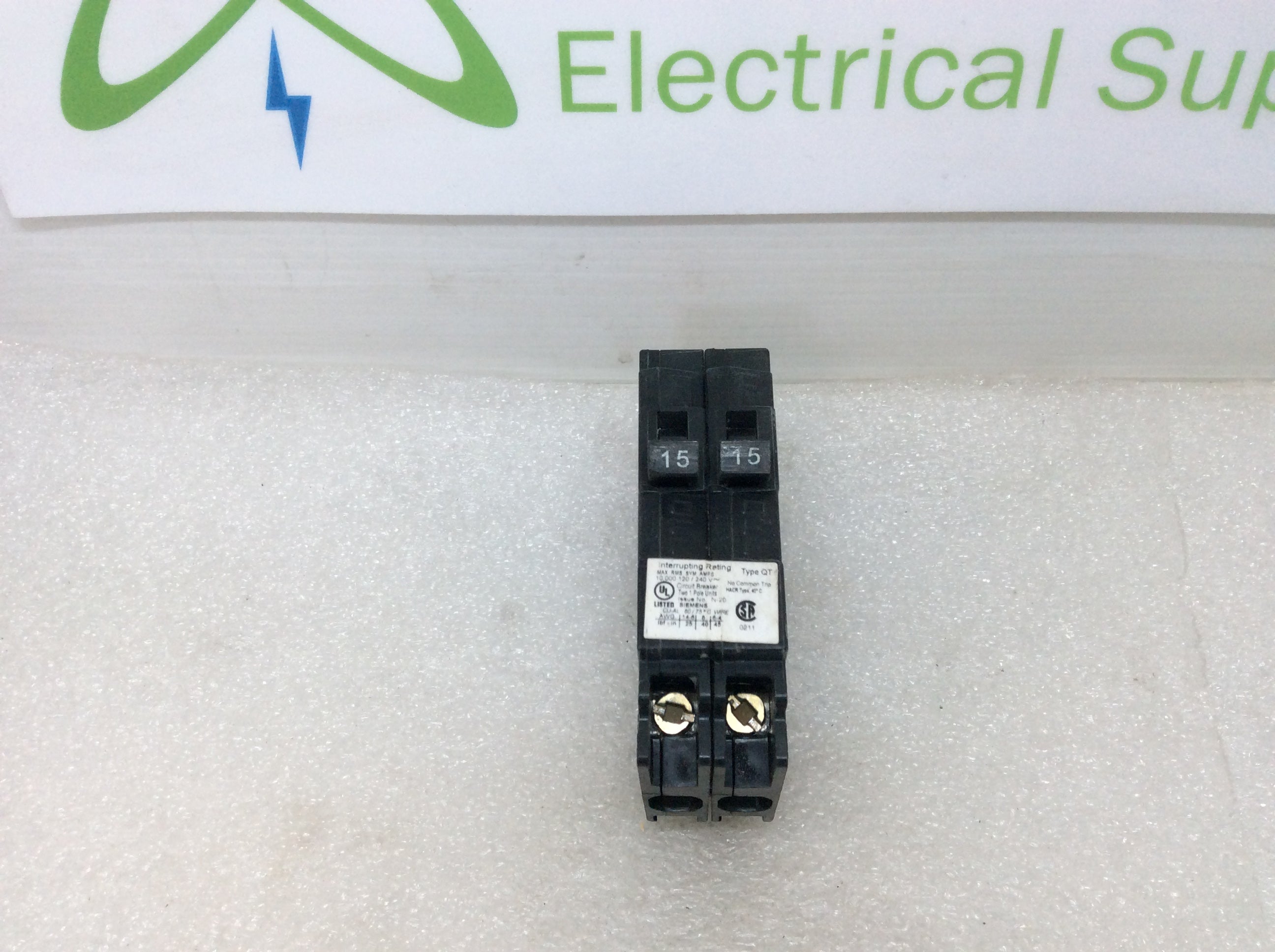 Siemens Q1515NC Type QT Twin 15 Amp Tandem Circuit Breaker