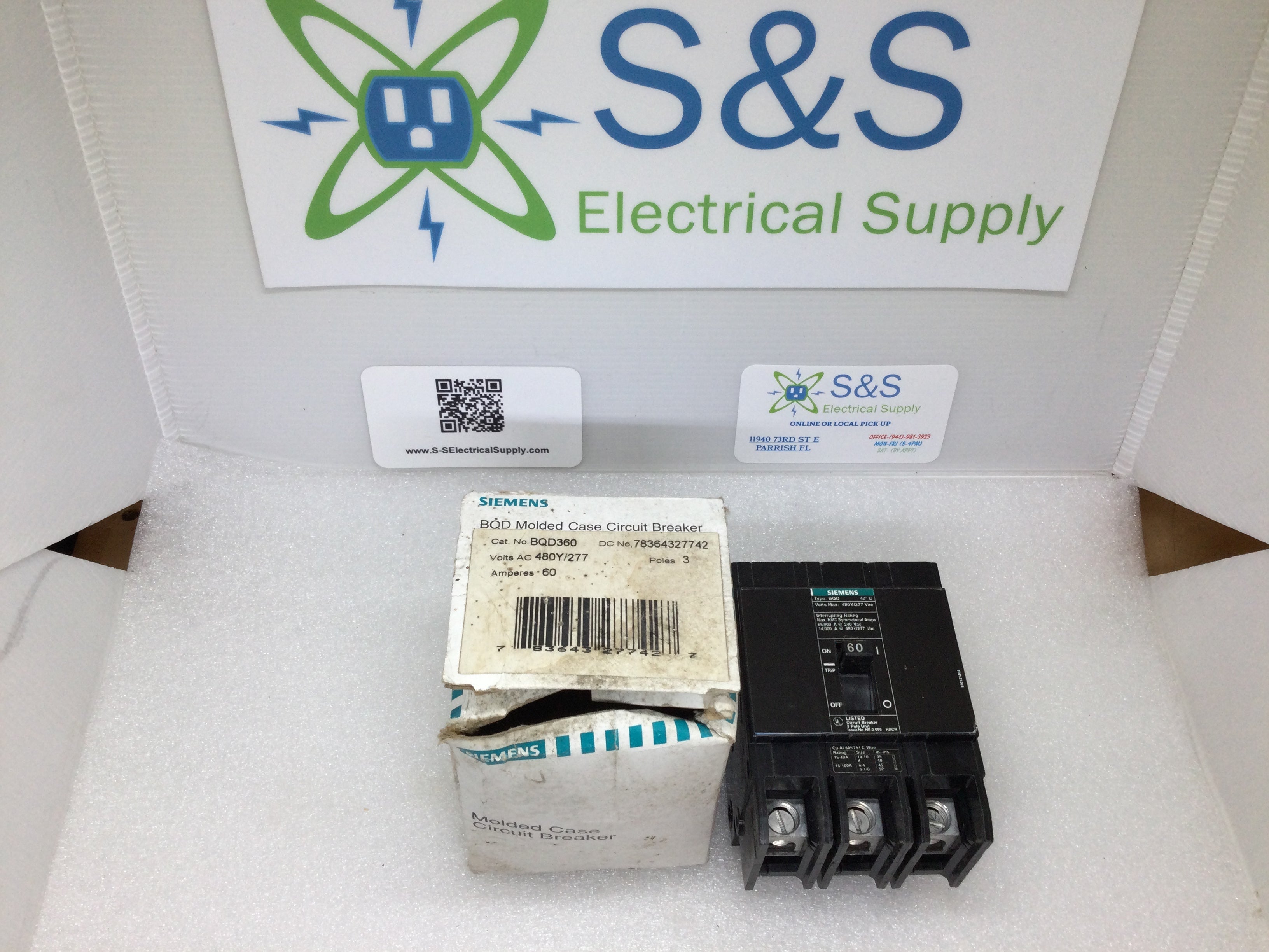 Siemens BQD360 3 Pole 60 Amp Circuit Breaker