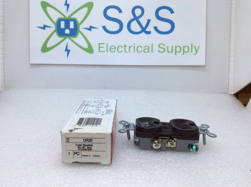 Pass & Seymour/Legrand CR20/CR20-W 20A 125V Commercial Grade Duplex Re