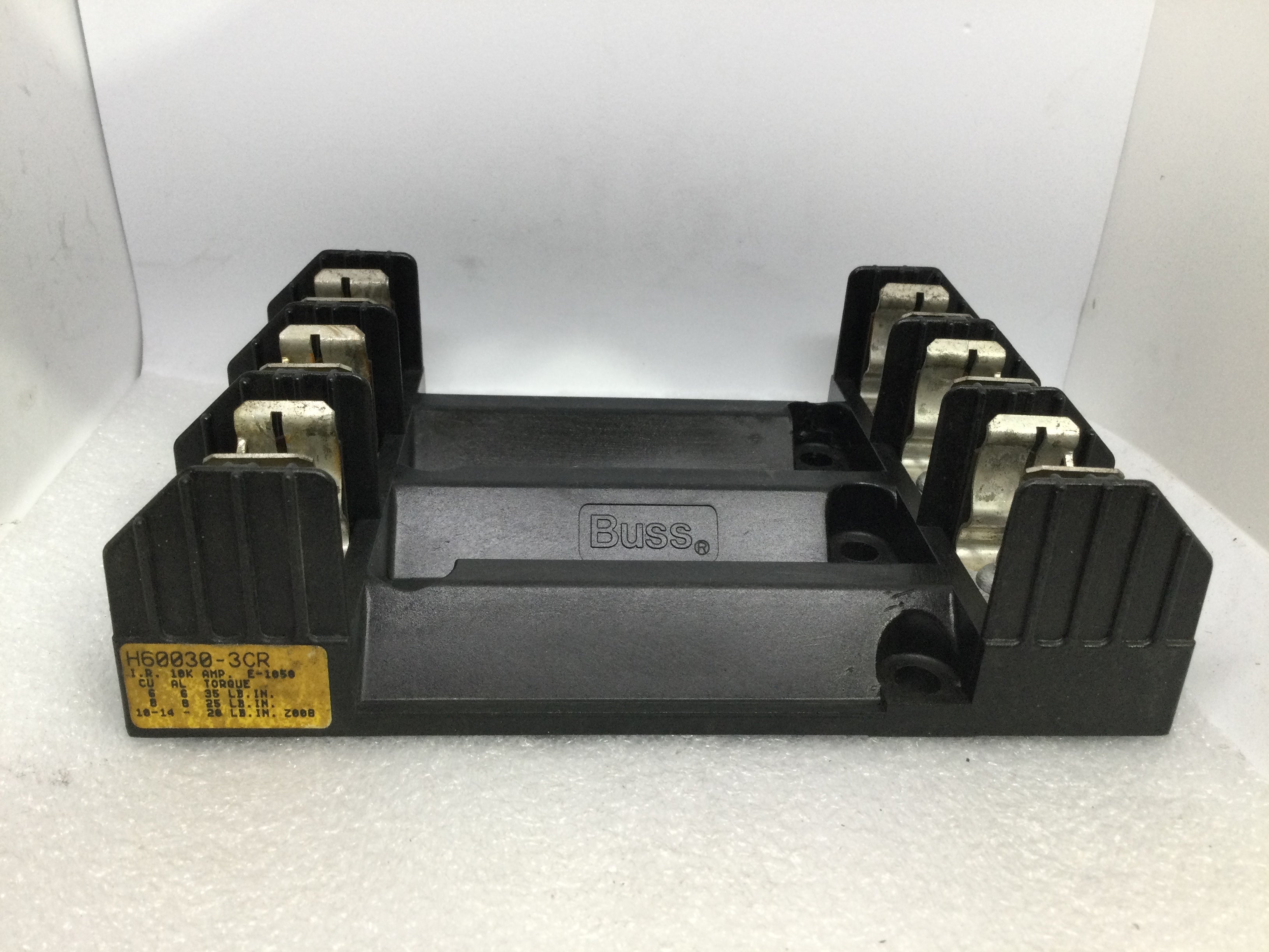 Buss H60030-3CR Fuse Holder Class H Fuse 600V 30 Amp 60C/75C Wire