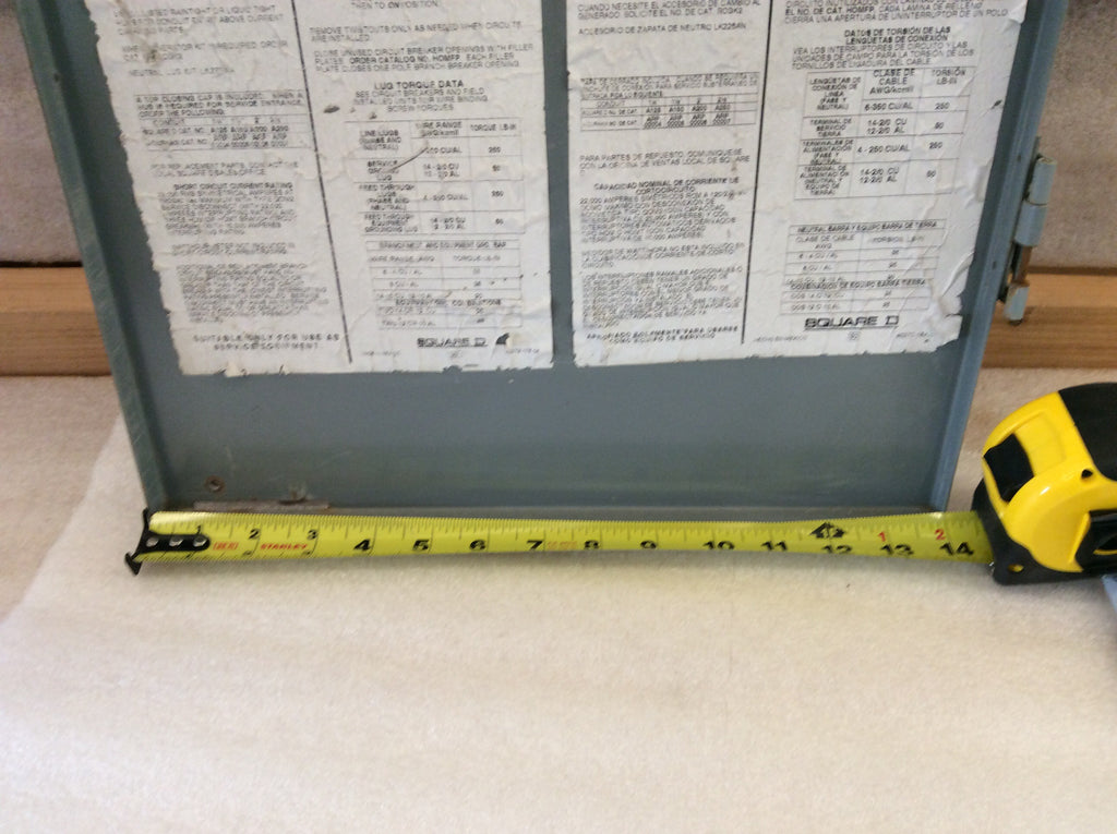 Square D RC816F200C 200 Amp 120/240V 1 Phase 3 Wire Type 3R HINGED DOO