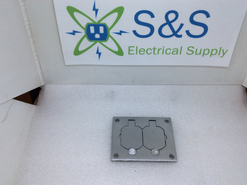 Walker 828R-TCAL Locking Aluminum Duplex Receptacle Cover (New Open Bo