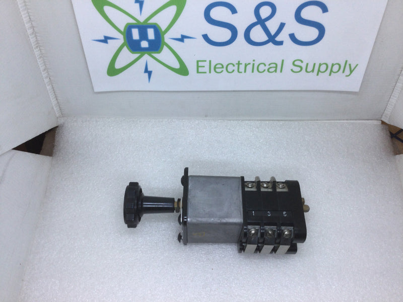 General Electric 10AA008 Type SBM 3 Position A/C Ammeter Rotary Switch