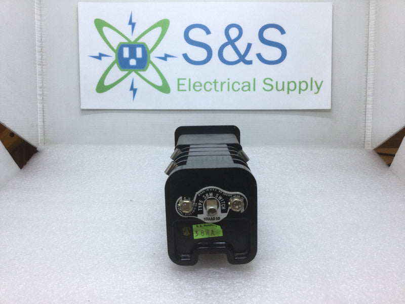 General Electric 10AA010 Type SBM 3 Position Breaker Control Switch