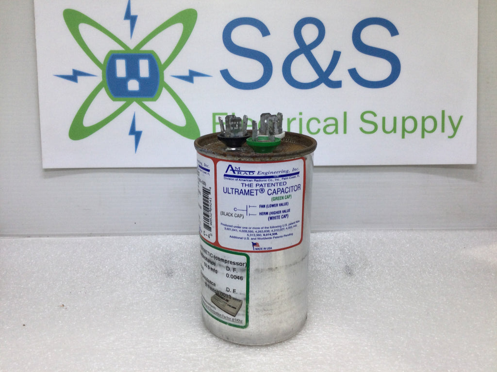 Amrad USA2237 50+5.0 MFD 370 or 440VAC 50-60Hz RA2000/37-44 Capacitor