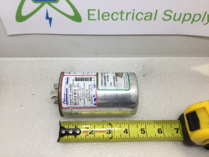 Amrad USA2237 50+5.0 MFD 370 or 440VAC 50-60Hz RA2000/37-44 Capacitor