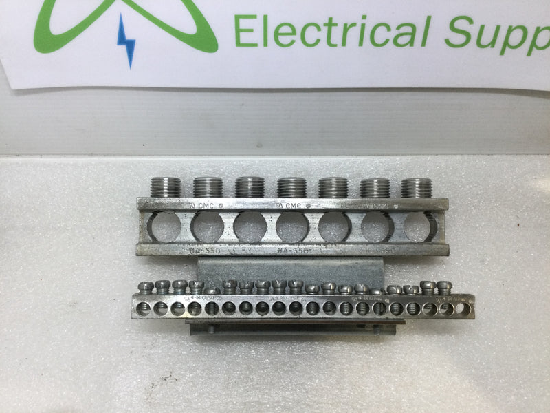 CMC NA-350 7 Port Lug 350KCMIL-6 CU7AL 17 Position Neutral Bar