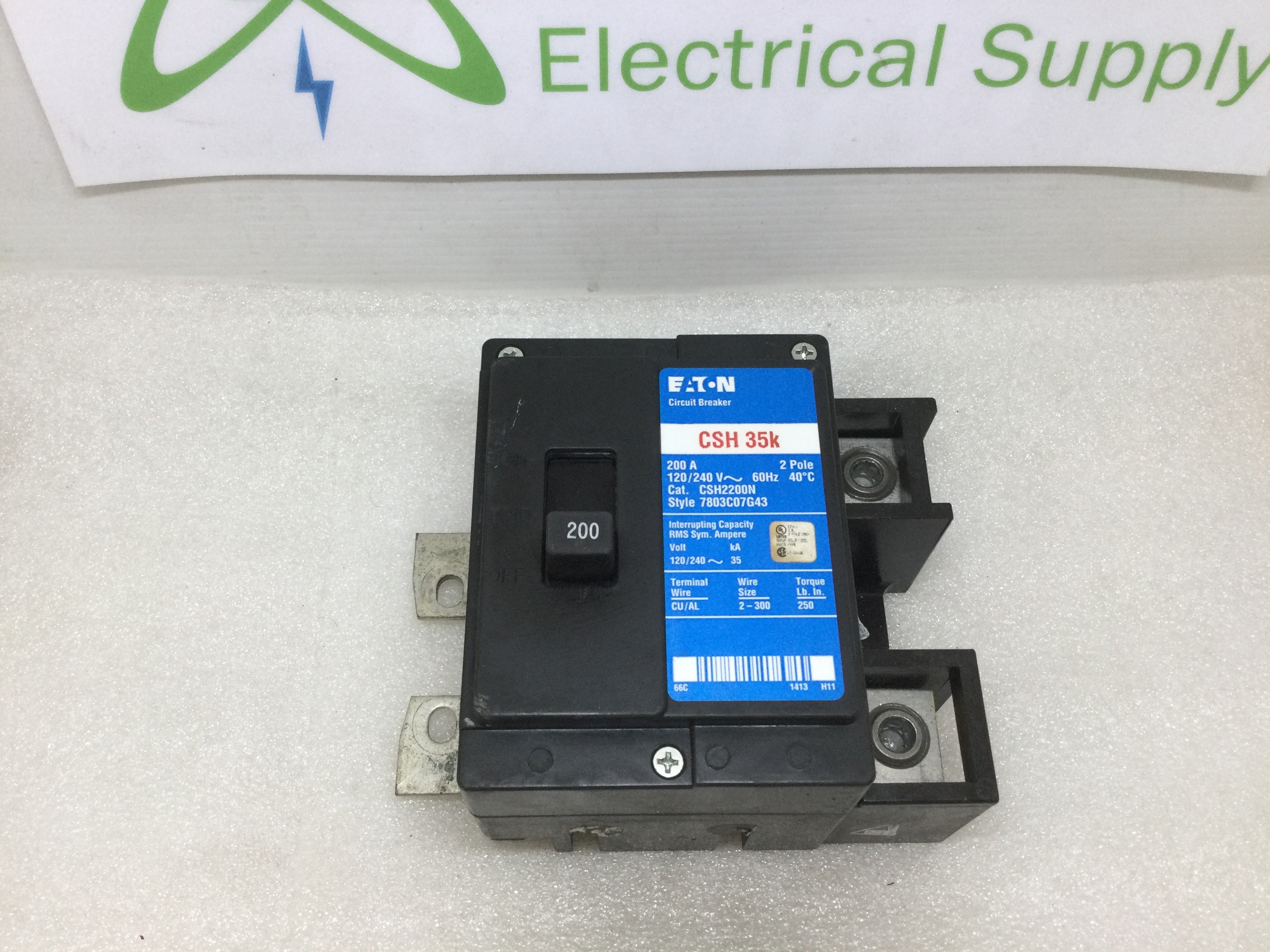 Cutler Hammer CSH2200N 200 Amp 2 Pole 120/240v 35k Breaker w/Lug Conve