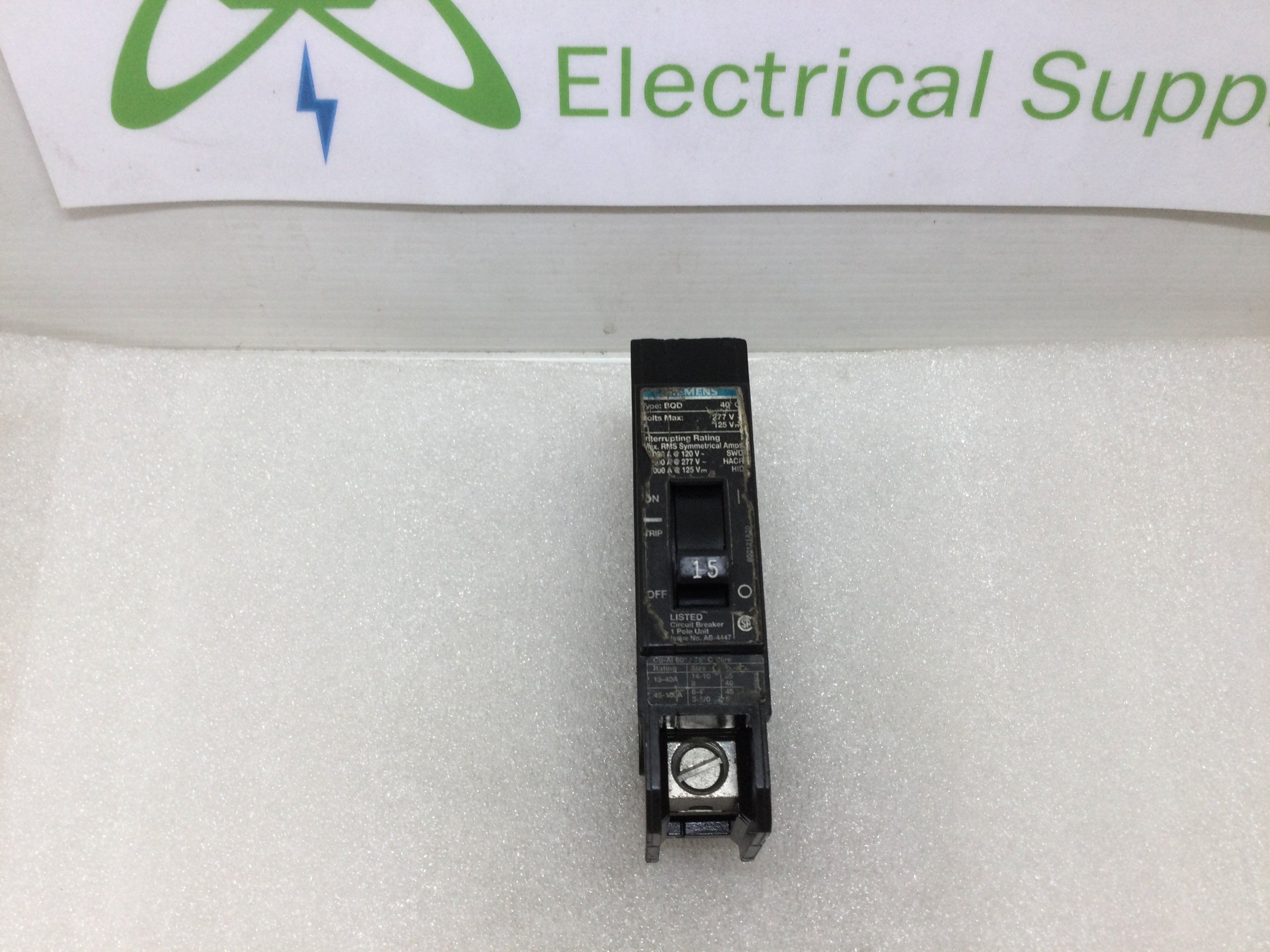 Siemens Bqd115 1 Pole 15 Amp Circuit Breaker