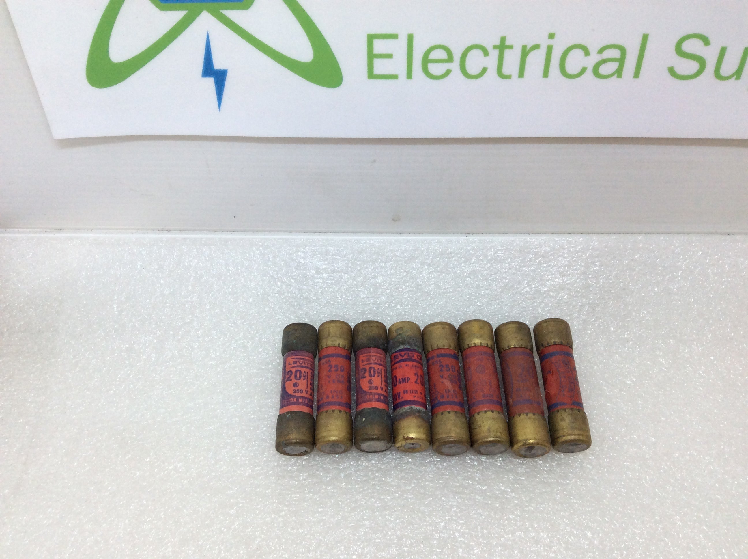 Leviton/Eagle #655 20 Amp Fuse 250V or Less One Time Fuse - Lot of 8