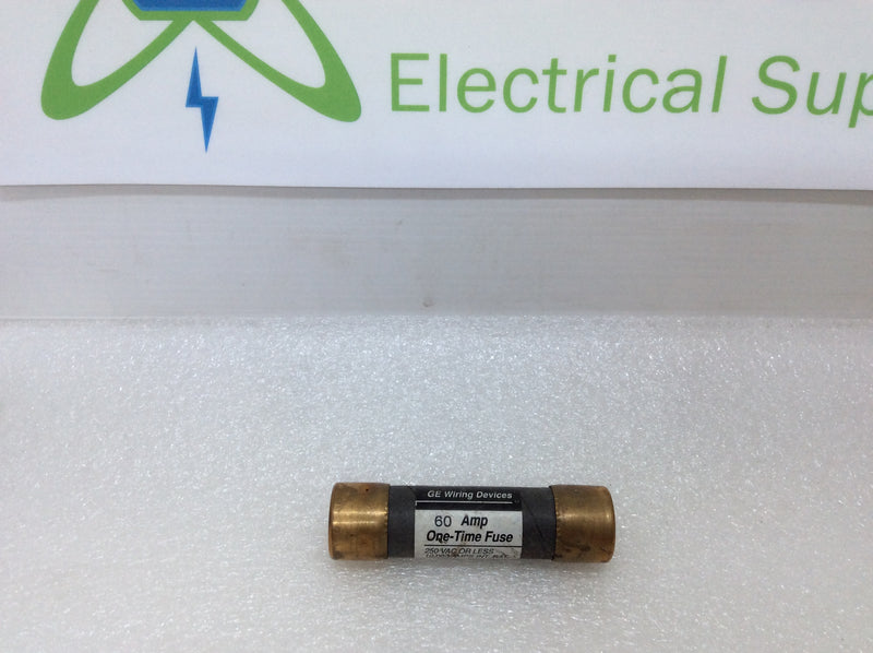 GE 60 Amp One Time Fuse Class H 250V or Less