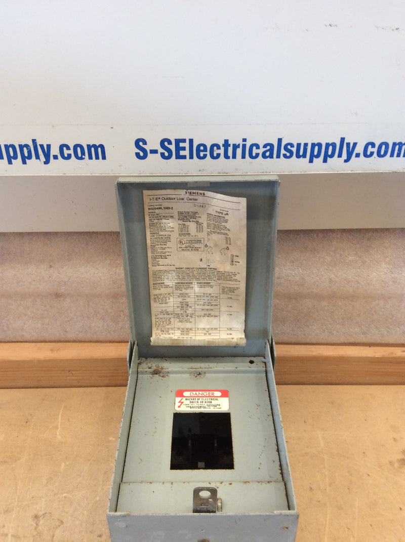 Siemens/ITE W0204ML1060-2 60A 4 Circuit 120/240VAC Single Phase Nema3R