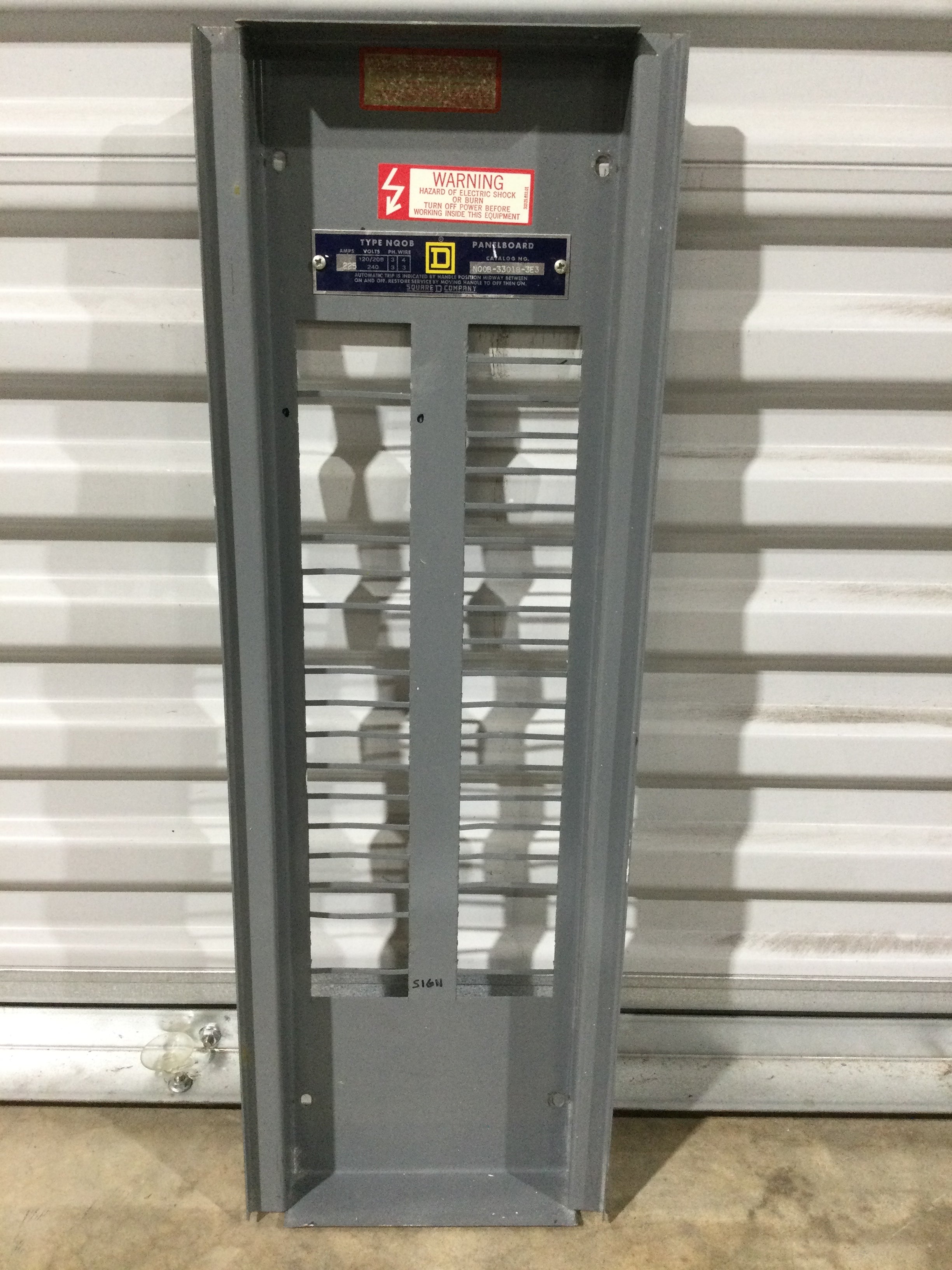 Square D NQOB-33018-3E3 225 Amp 120/240V 3 Phase 4 Wire 21/42 Space NQ