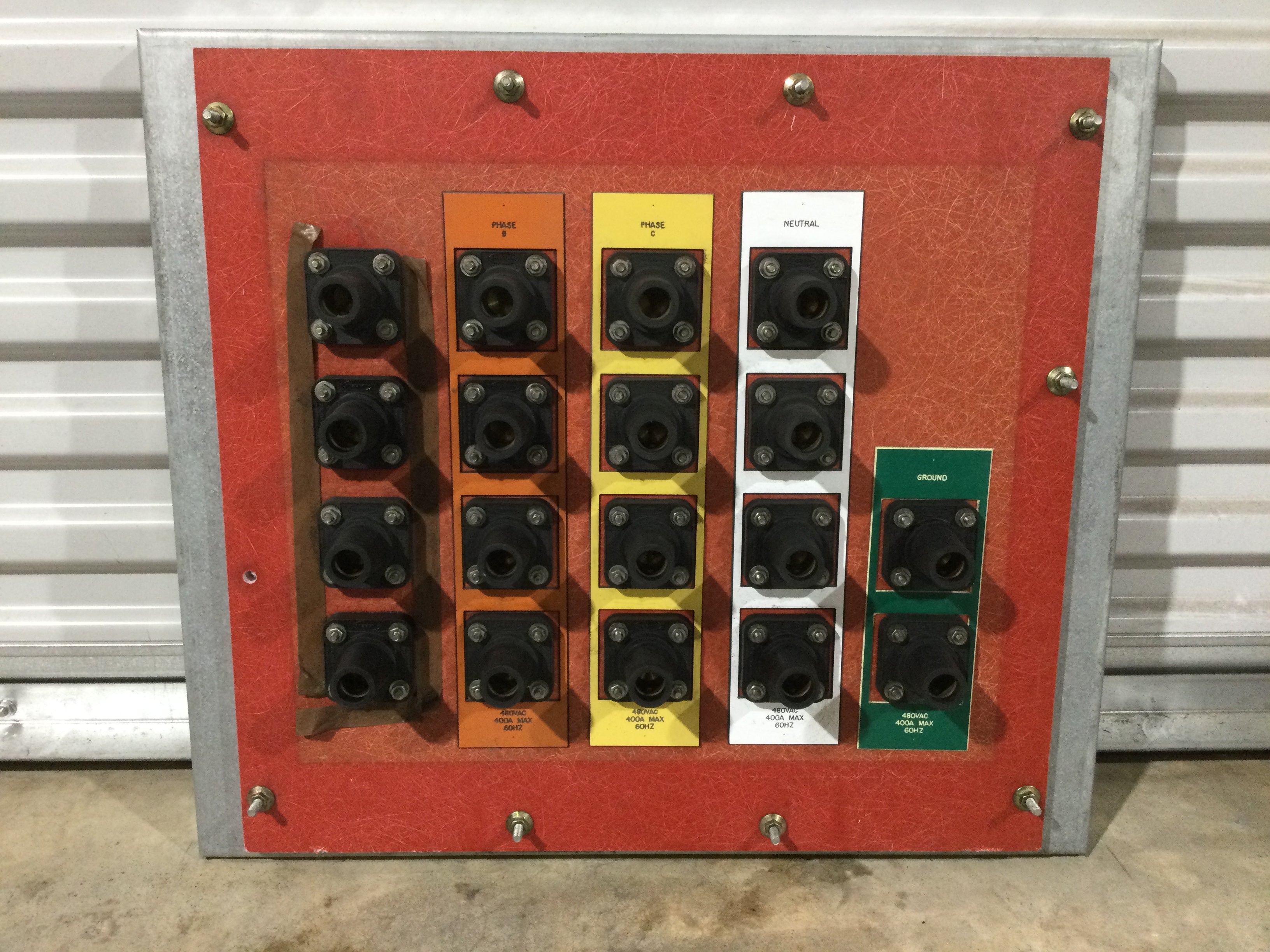 Generator Terminals Board, Plug in for 1600-amp panel 3 phase with Neu