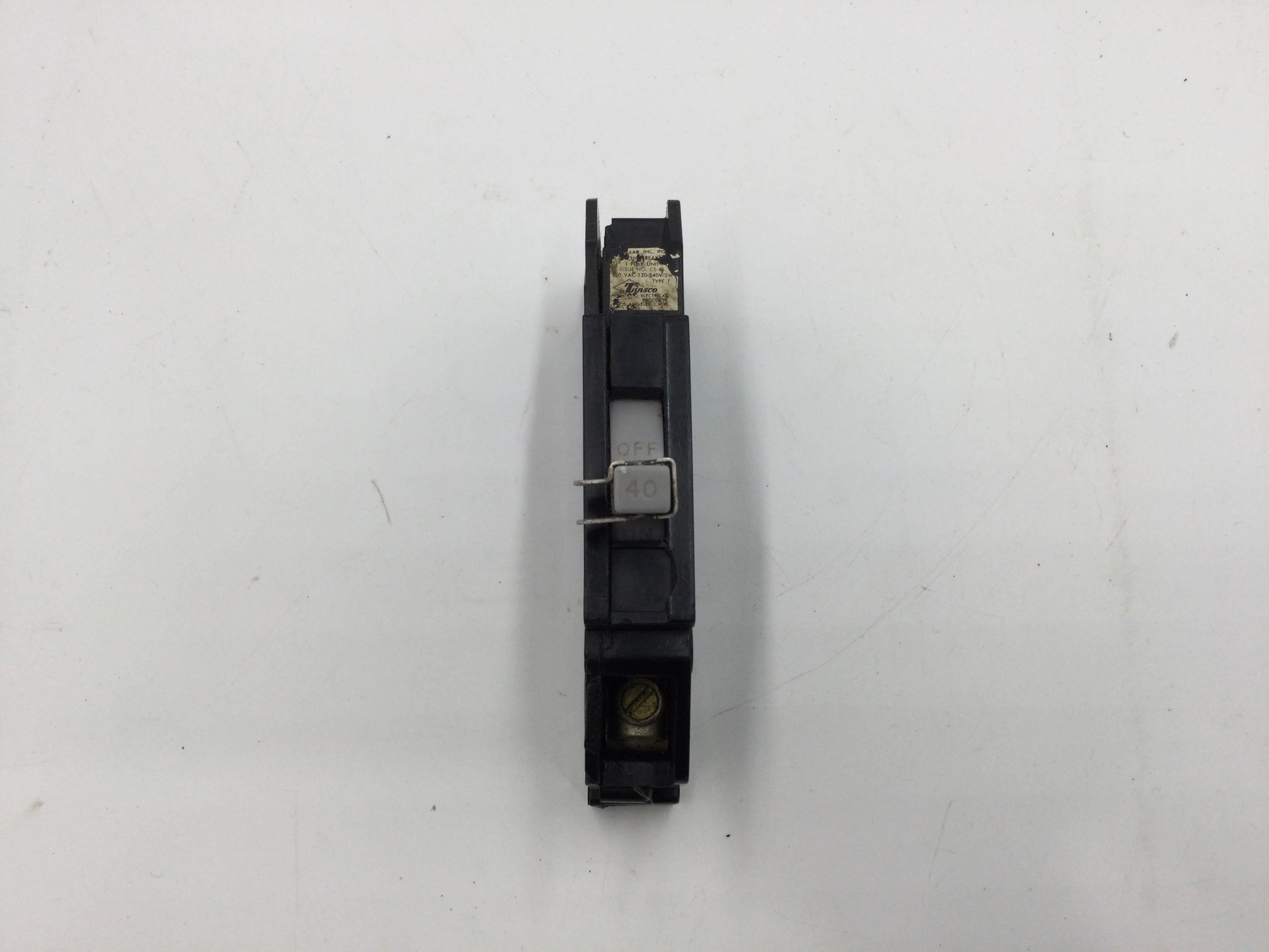 Zinsco Q140 40 Amp 1 Pole 120/240V Type T Circuit Breaker - Magnetrip