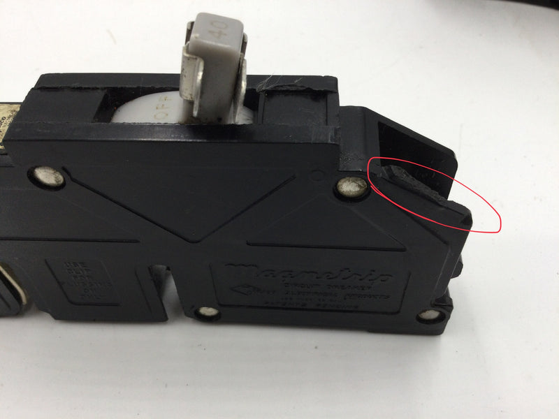 Zinsco Q140 40 Amp 1 Pole 120/240V Type T Circuit Breaker - Magnetrip