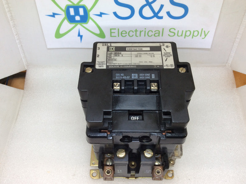 Square D 8502SE01 Series A Class 9998 Type-SL6 Contact Kit 15Hp 600VAC