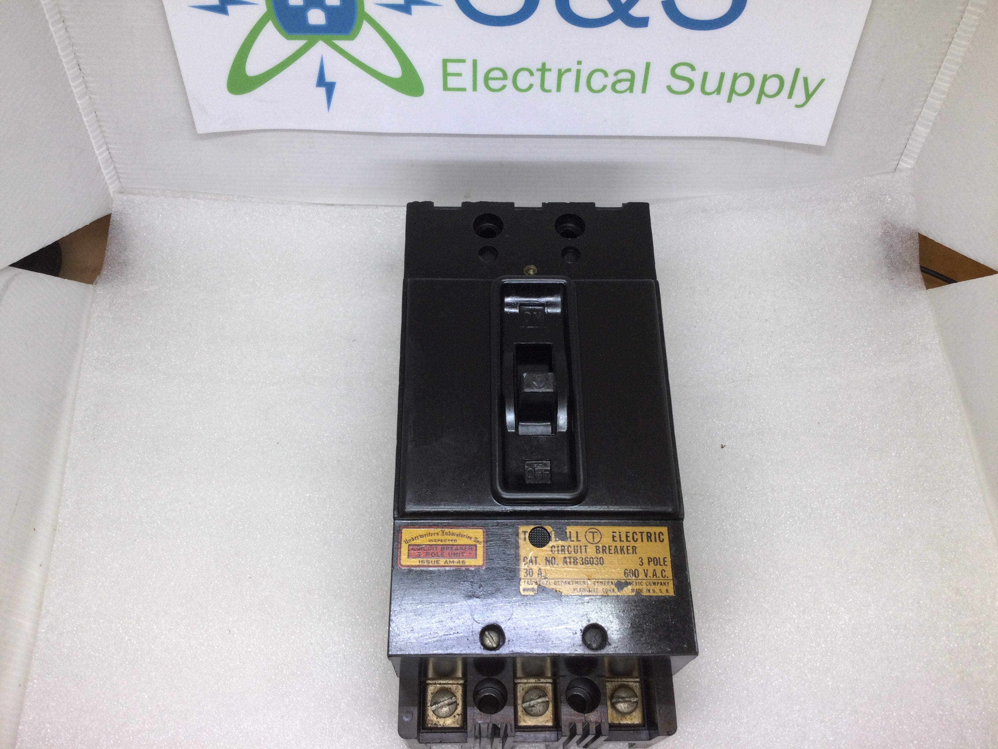 Trumbull Electric/GE ATB36030 3 Pole 30 Amp 600vac Type ATB Circuit Br