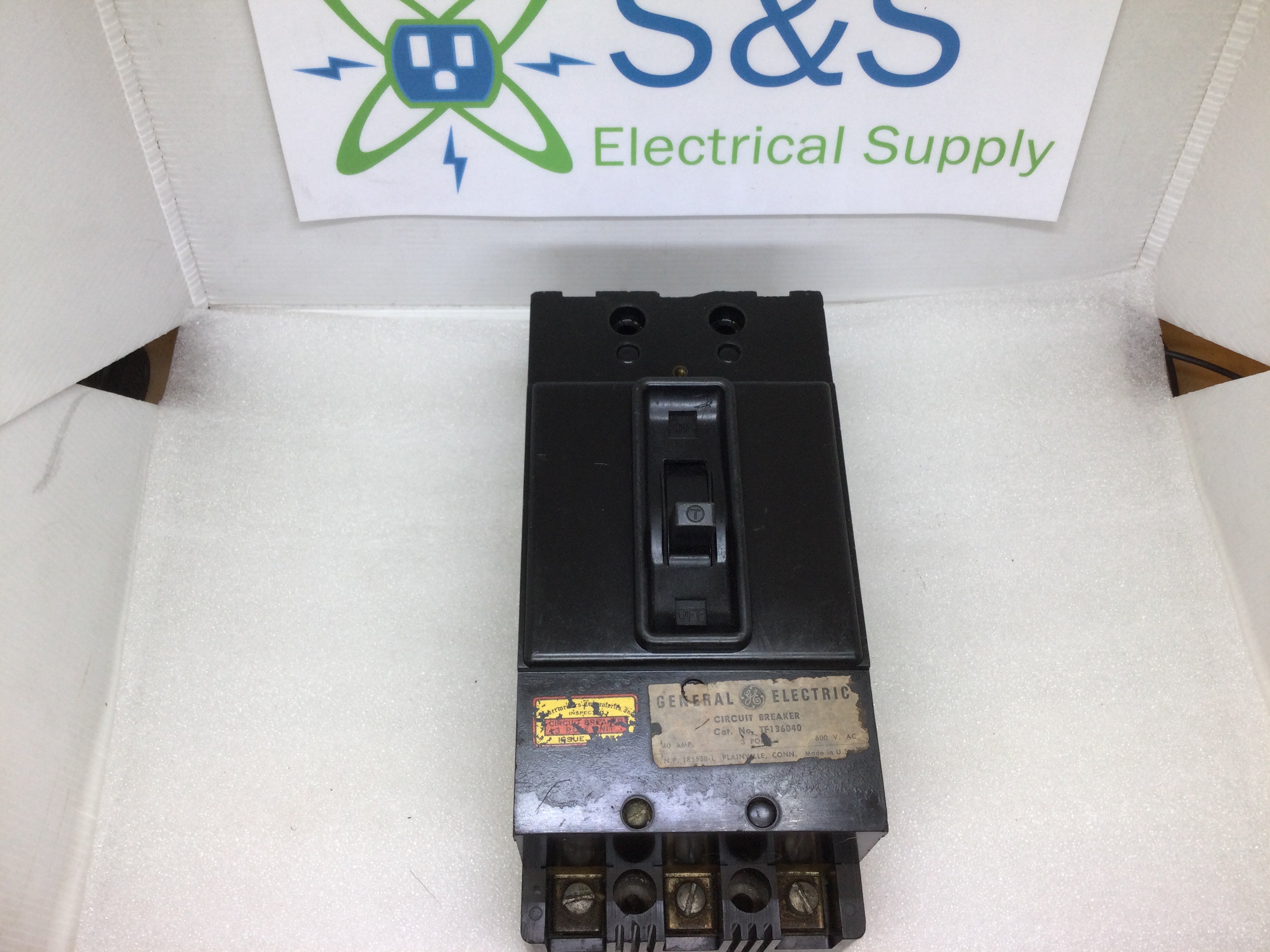 GE General Electric TF136040 3 Pole 40 Amp 600vac Type TF Circuit Brea