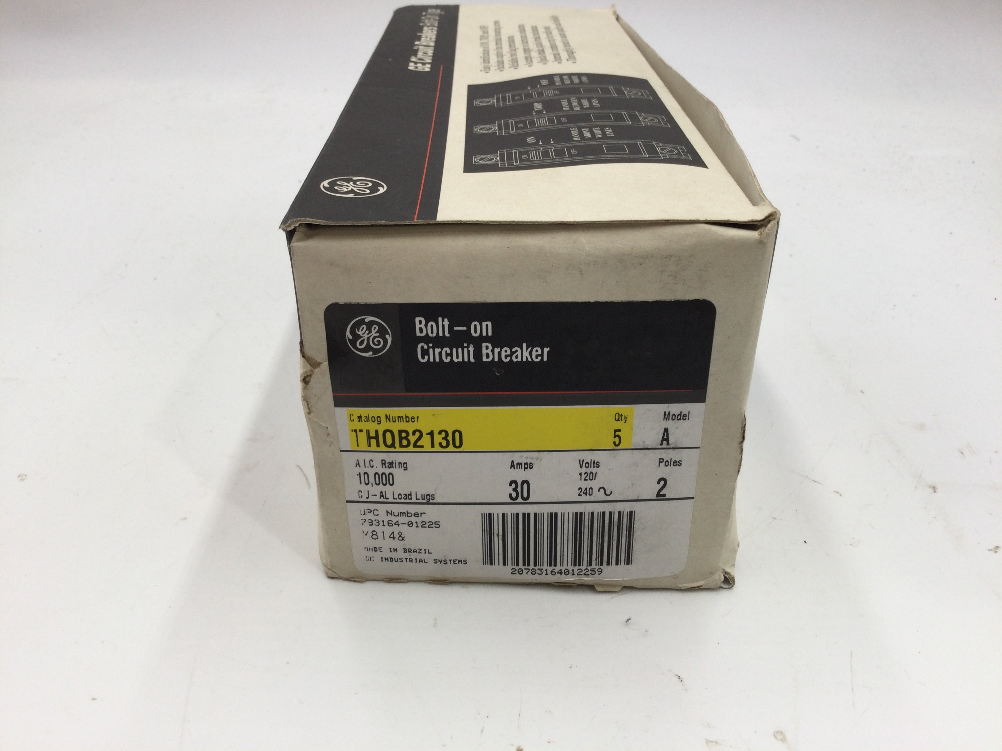 GE General Electric THQB2130 30 Amp 120/240Vac 2 Pole Circuit Breaker