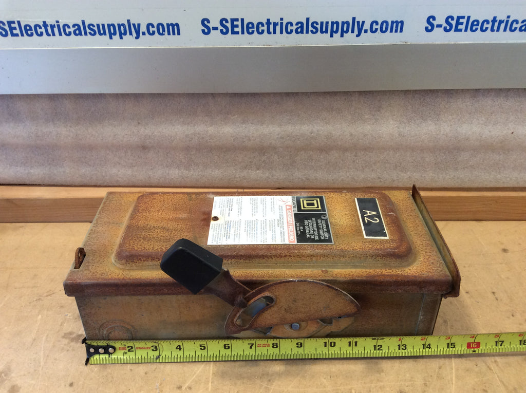 Square D D322NRB 3 Pole 60A 240VAC Single Throw Fusible Safety Switch