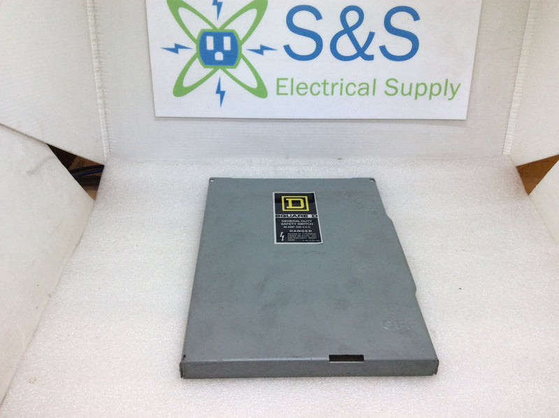 Square D General Duty DU321RB 30 Amp 240vac Safety Switch Nema3R Enclo